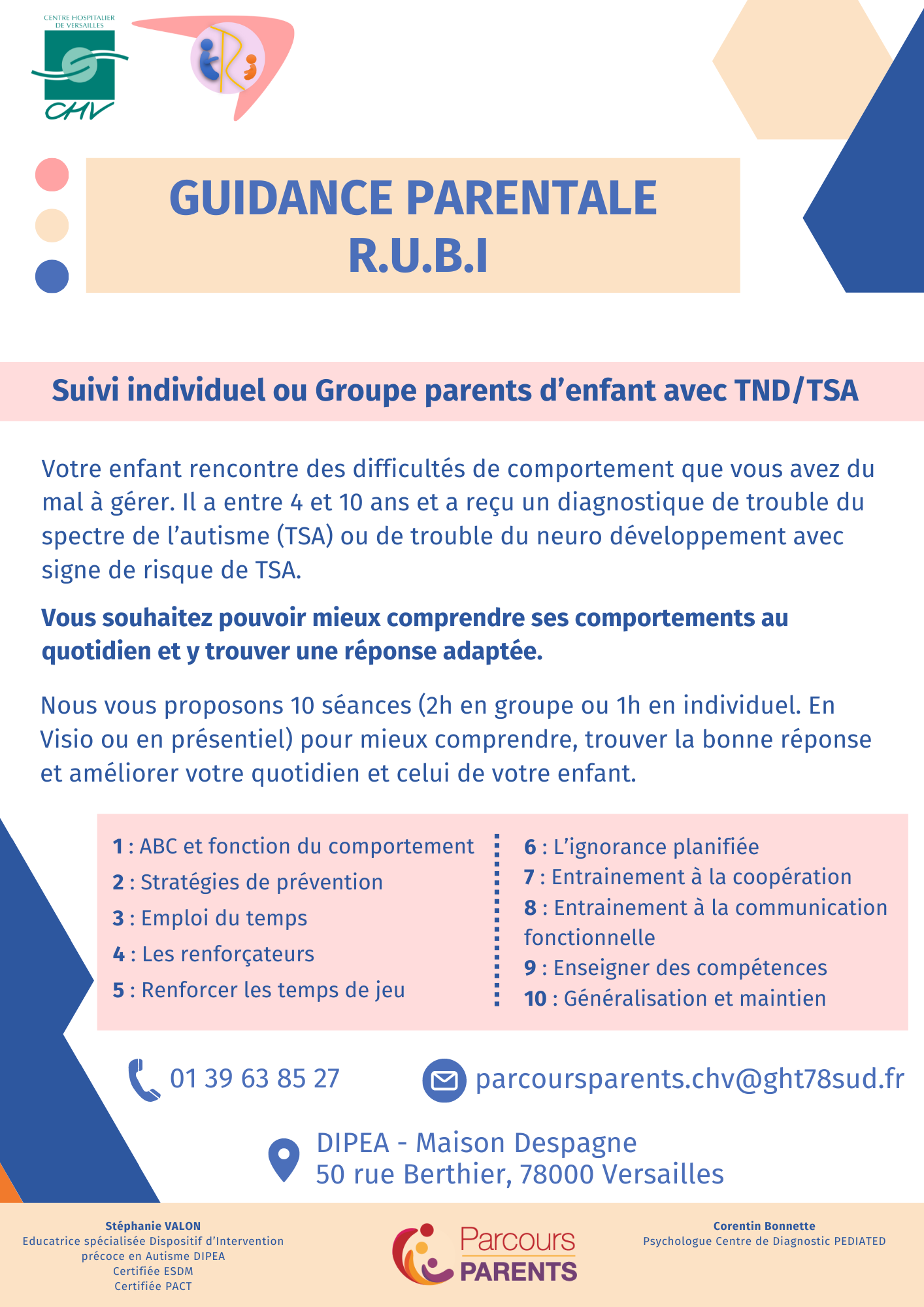 Centre parentalité : Parcours Parents - Centre Hospitalier de Versailles